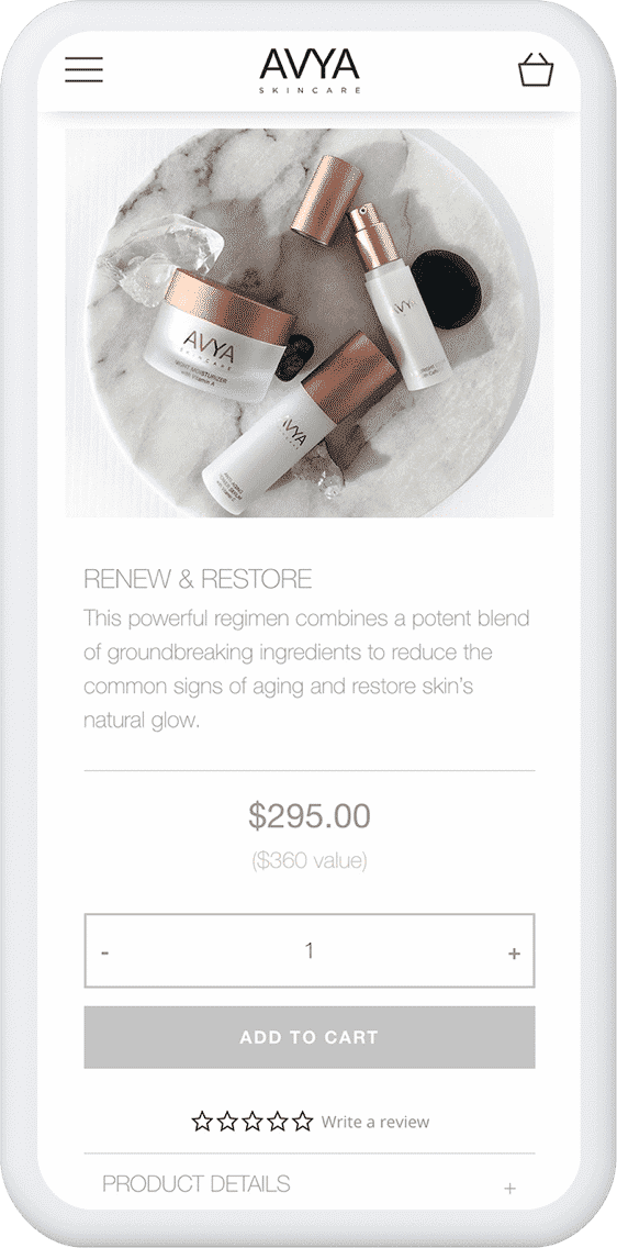 AVYA Skincare – Shopify Website Design – Web Design Agency – Gulo