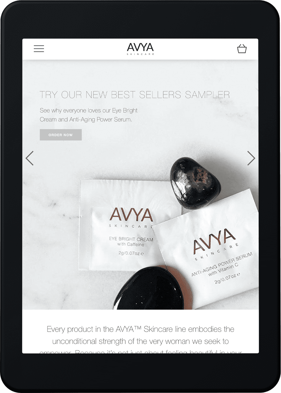 AVYA Skincare – Shopify Website Design – Web Design Agency – Gulo