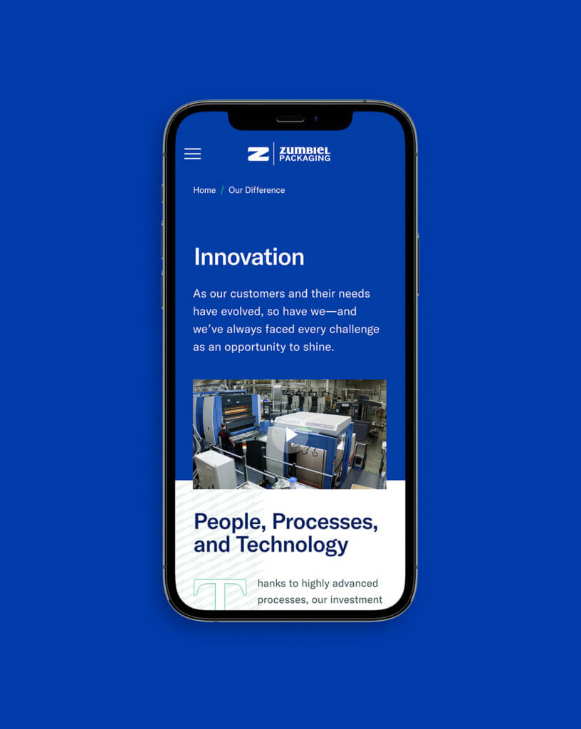 Zumbiel Packaging – Copywriting, SEO, UX & Website Redesign